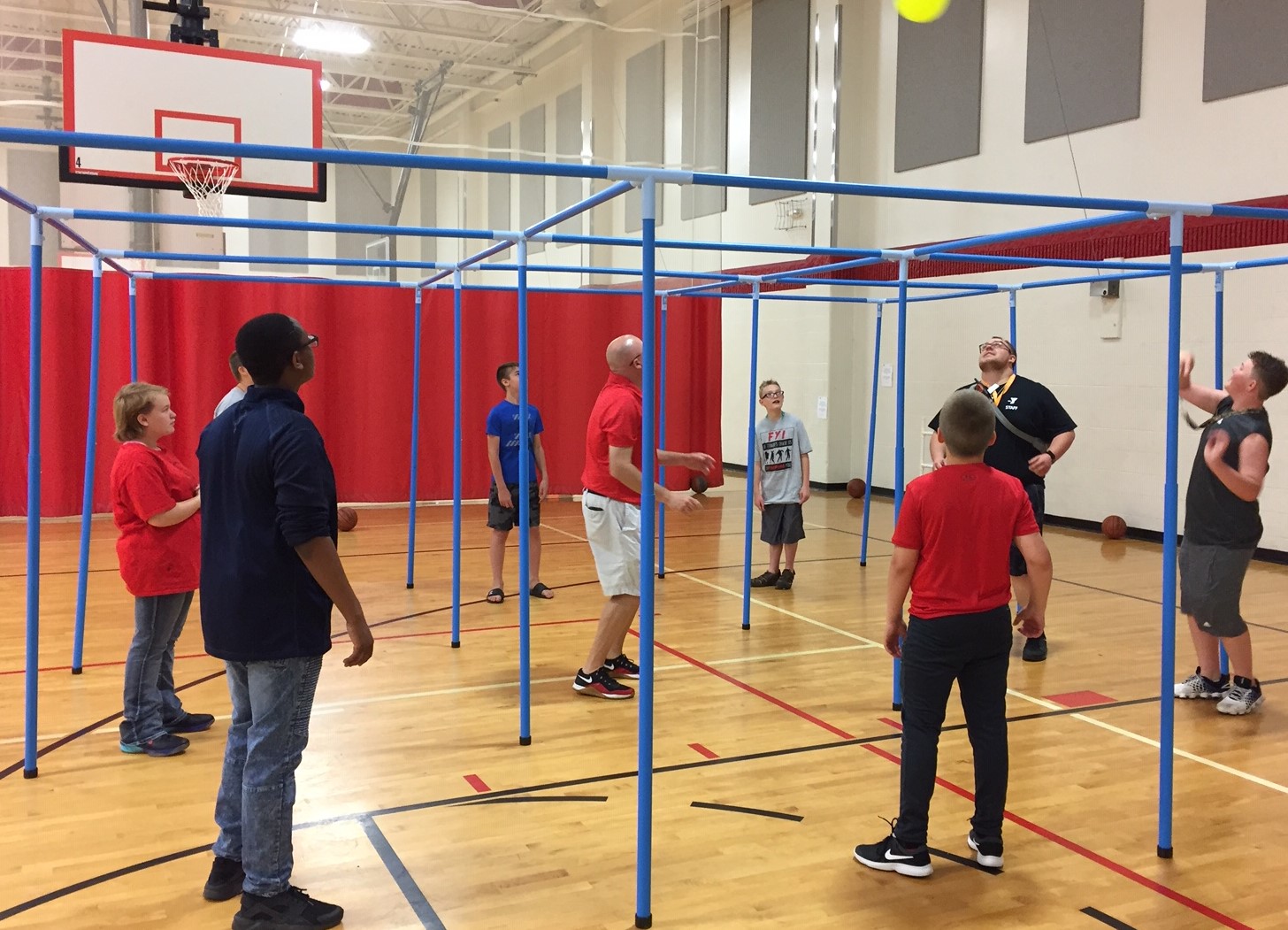 YMCA Youth play 9 Square - Marion Family YMCA
